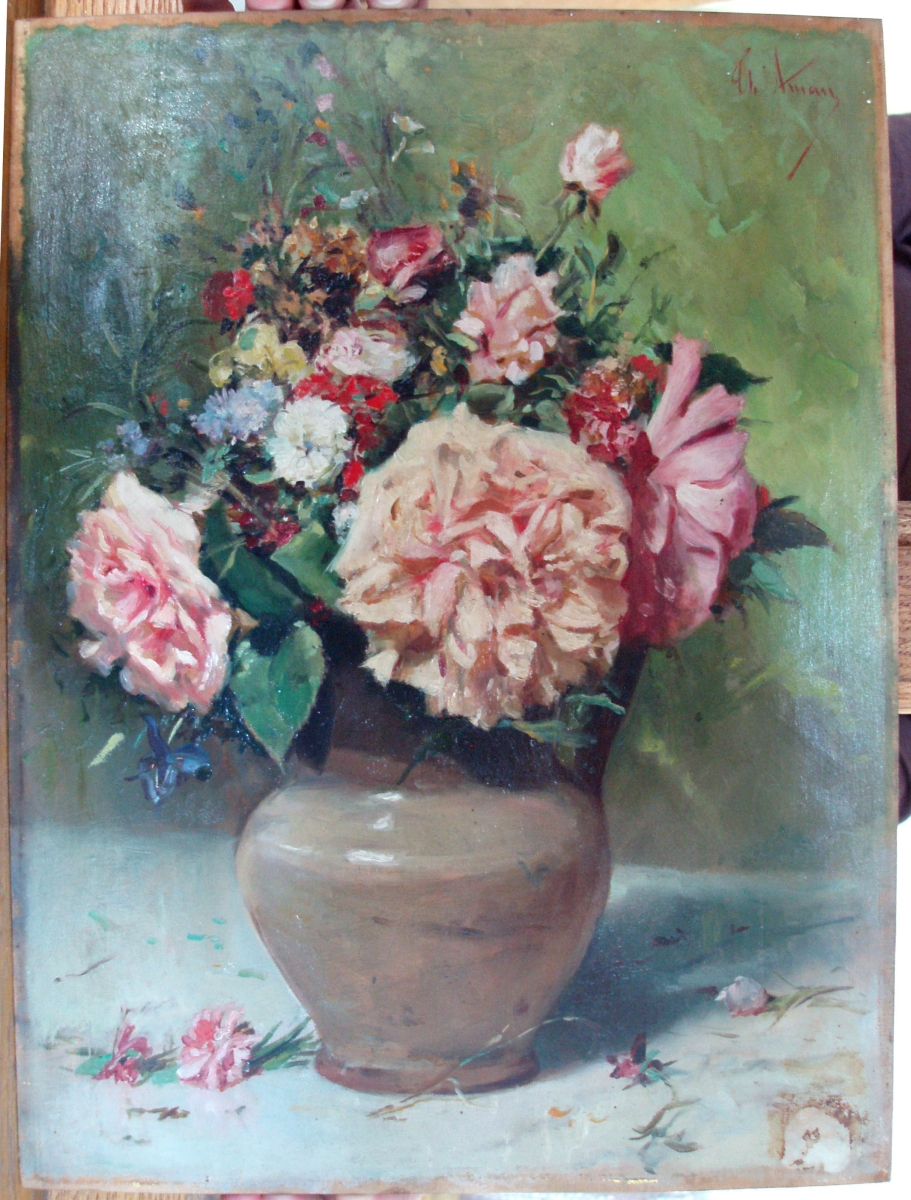 pictură de șevalet. Aman, Theodor. Buchet cu flori într-un vas - INP ...