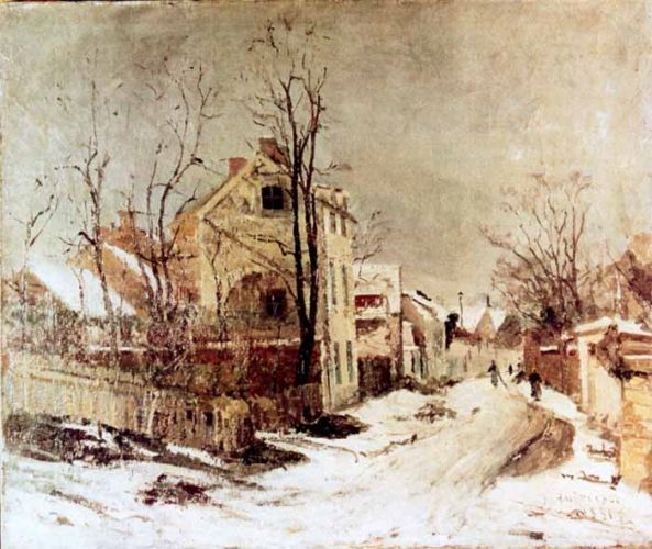 pictură. Andreescu, Ion. Iarna la Barbizon - INP, Bunuri culturale ...