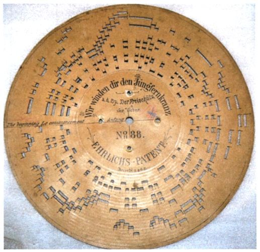 Ehrlich, Paul. disc ariston din carton perforat - INP, Bunuri culturale ...