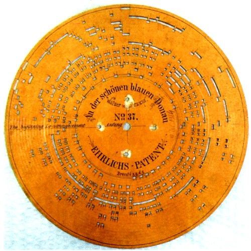 Paul Ehrlich. disc ariston din carton perforat - INP, Bunuri culturale ...